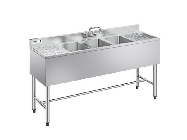 Click here for Vevor 3 Compartment Sink  18-Gauge 304 Stainless S... prices