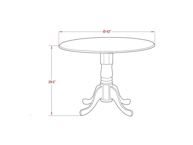 Click here for East West Furniture Dining Table Walnut & Black  D... prices