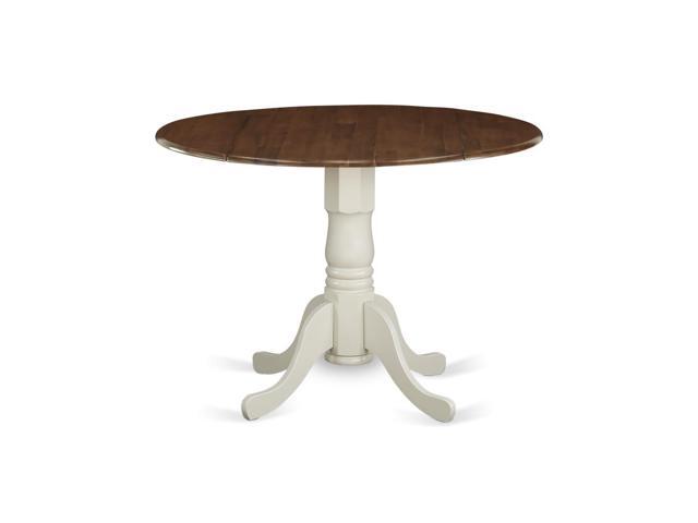 Click here for East West Furniture Dining Table Walnut & Linen Wh... prices