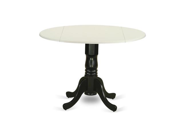 Click here for East West Furniture Dining Table Linen White & Bla... prices