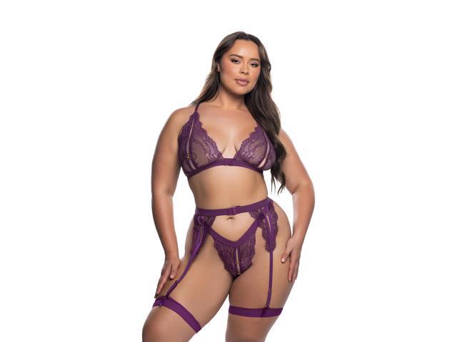 Click here for Roma Costume Lace Fetish 2-Piece Set  Purple  1X/2... prices