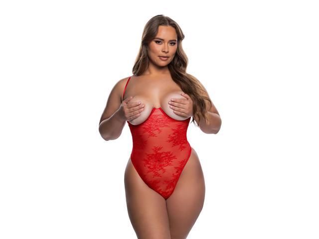 Click here for Roma Costume Showgirl Open Cup Teddy  Red  1X/2X prices