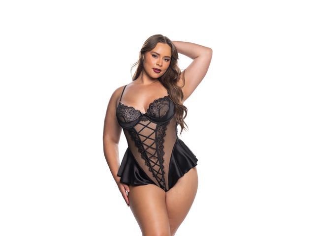 Click here for Roma Costume Cheri Amore Teddy  Black  1X prices