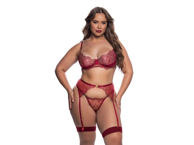 Click here for Roma Costume Beaded Belle 3-Piece Garter Set  Wine... prices