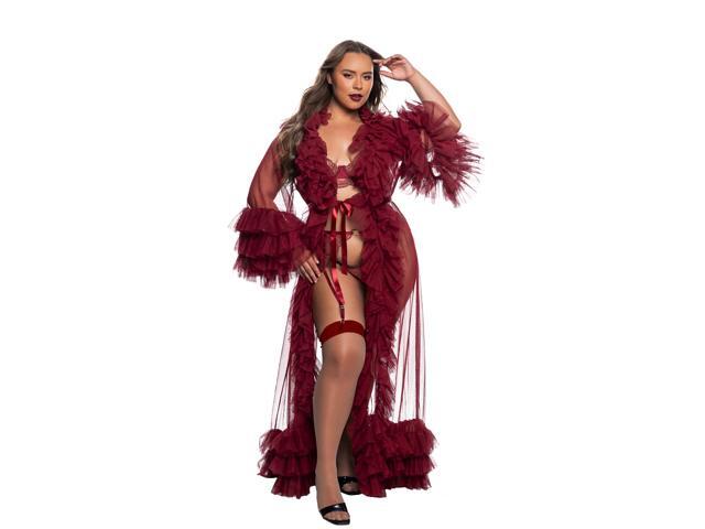 Click here for Roma Costume Voguish Glam Luxury Robe  Merlot  Que... prices