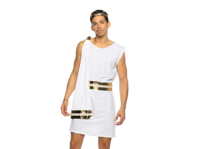Click here for Roma Costume 2pc Gilded Greek God  White/Gold  M prices