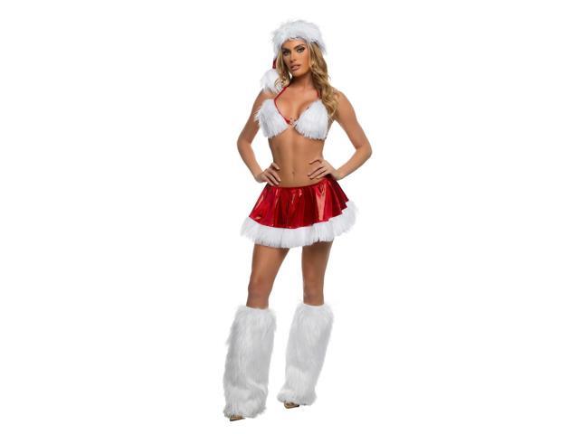 Click here for Roma Costume 2pc Winter Wonderland Babe  Red/White... prices