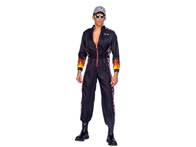 Click here for Roma Costume 1pc Hunky Race Car Driver  Black/Mult... prices
