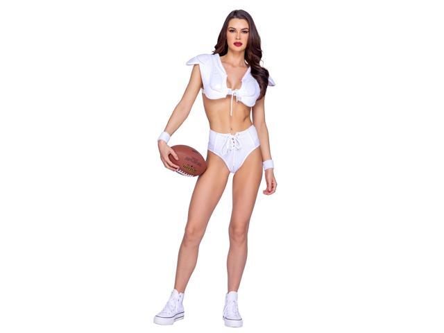Click here for Roma Costume 3pc Varsity Babe Football Player  Whi... prices