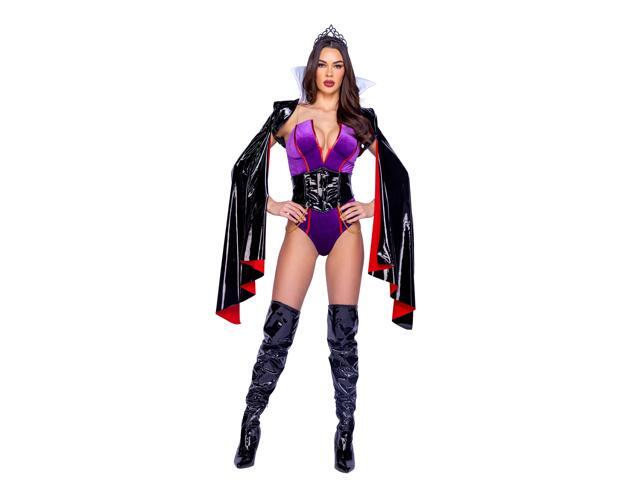Click here for Roma Costume 4pc Evil Queen  Black/Purple/Red  M prices
