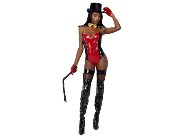 Click here for Roma Costume 4PC Star Studded Ringleader  Black/Re... prices