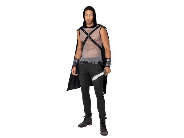 Click here for Roma Costume 3PC Mens Dark Realm Warrior  Black/Gr... prices