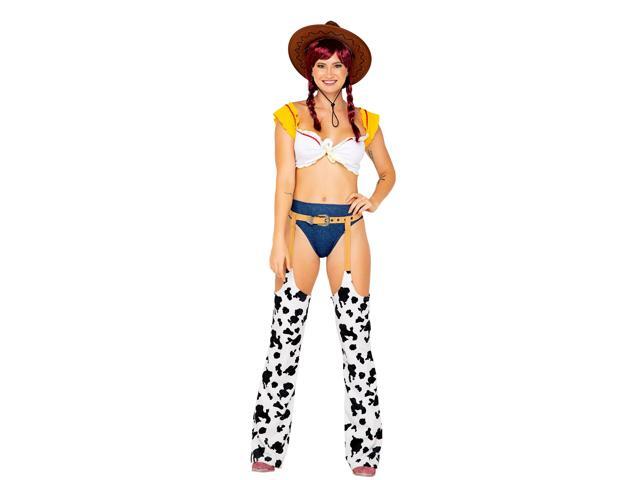 Click here for Roma Costume 3pc Playful Cowgirl  Yellow/White  L prices