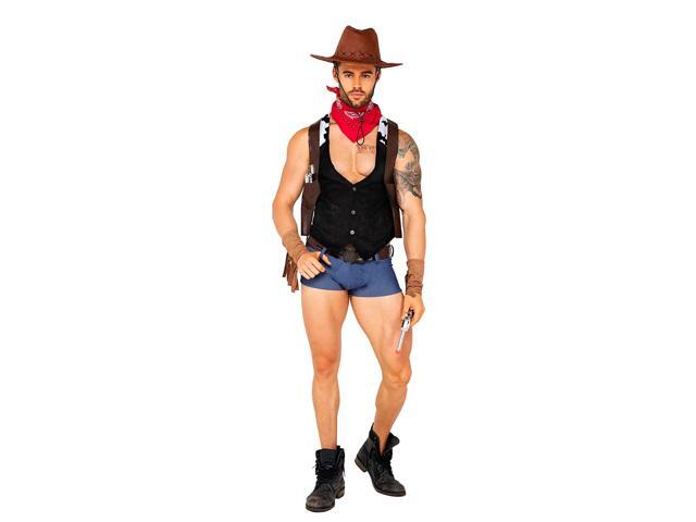 Click here for Roma Costume 7pc Showdown Cowboy  Black/Brown  S prices