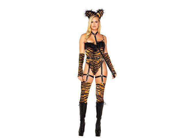 Click here for Roma Costume 6pc Tigress Temptation  Black/Gold  S prices