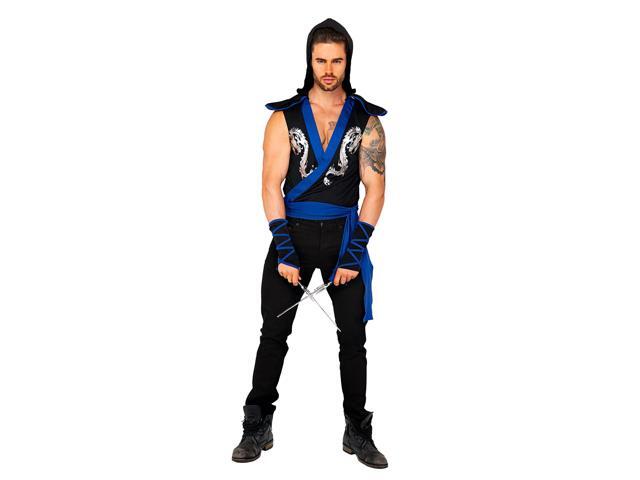 Click here for Roma Costume 3pc Ninja Warrior  Black/Blue  S prices