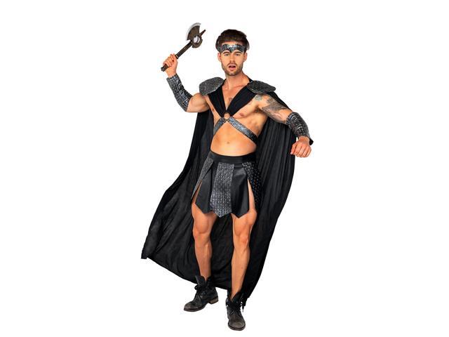 Click here for Roma Costume 4pc Valiant Gladiator  Black/Grey  M prices