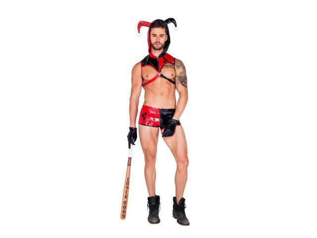 Click here for Roma Costume 2pc Nobodys Fool Jester  Black/Red  X... prices