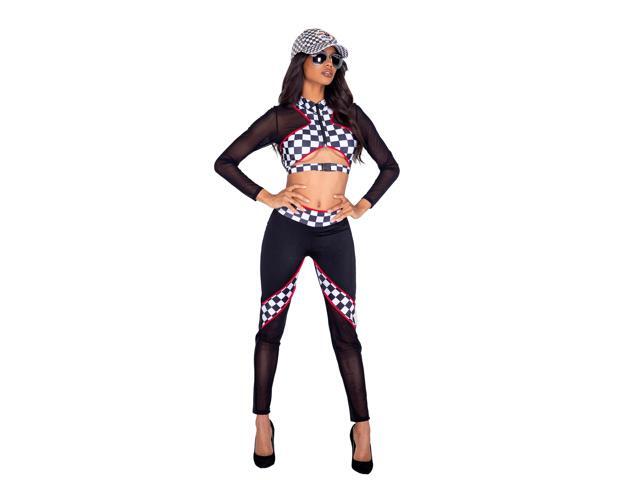 Click here for Roma Costume 2pc Sexy Race Car Driver  Black/Red... prices