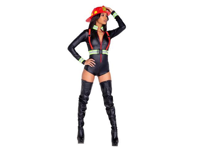 Click here for Roma Costume 3pc Hot Fire Woman  Black/Red/Green... prices