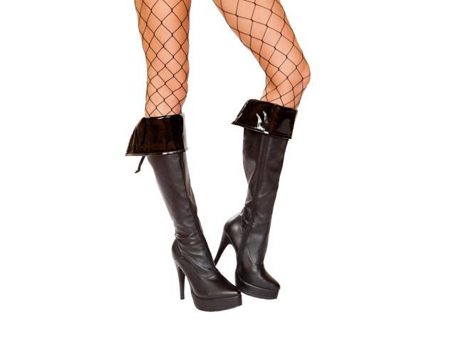 Click here for Roma Costume Pair of Vinyl Boot Cuffs  Black  One... prices