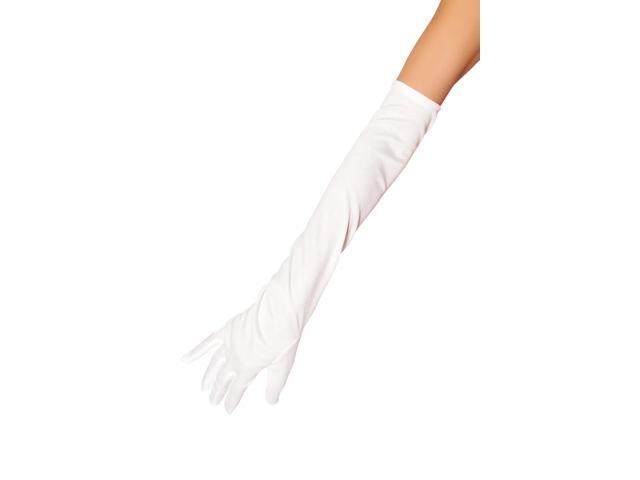 Click here for Roma Costume Stretch Satin Gloves  White  One Size prices