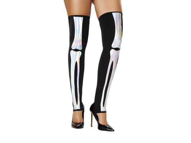 Click here for Roma Costume Skeleton Leggings  Black/Silver  One... prices