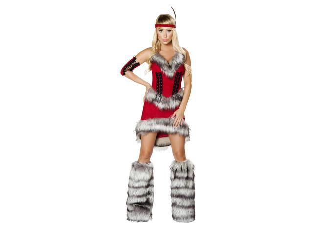 Click here for Roma Costume 3pc Native American Babe  Red  S prices