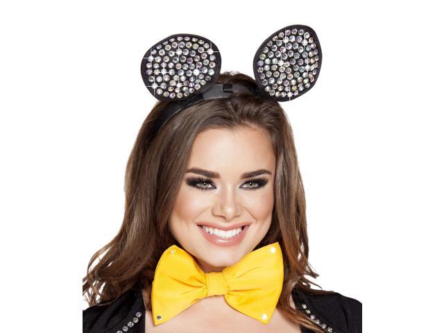 Click here for Roma Costume Rhinestone Mouse Ears  Black  One Siz... prices
