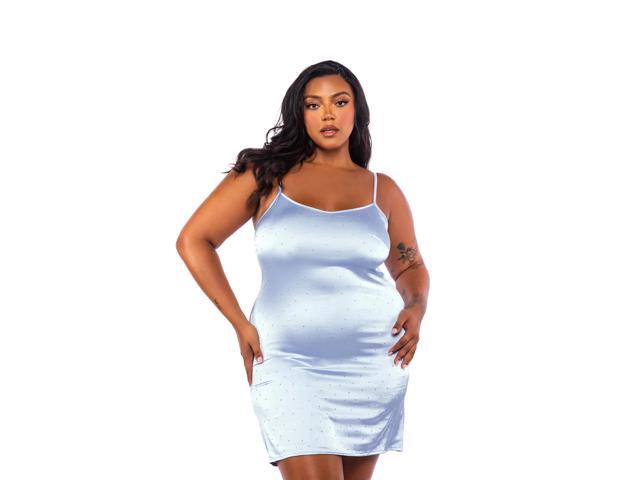 Click here for Roma Costume Twinkle Diamante Chemise  steel-blue... prices