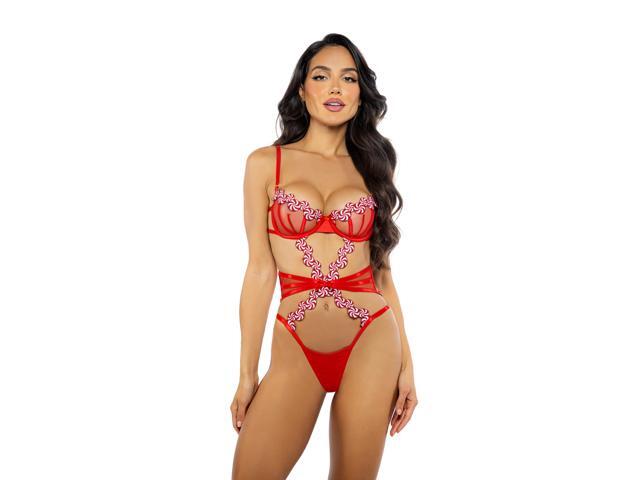 Click here for Roma Costume Peppermint Kiss Teddy  red  XL prices