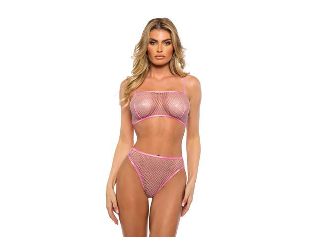 Click here for Roma Costume Think Pink Rhinestone Bralette 2-Piec... prices