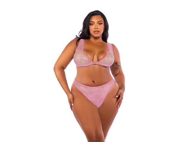 Click here for Roma Costume Think Pink Rhinestone Bralette 2-Piec... prices