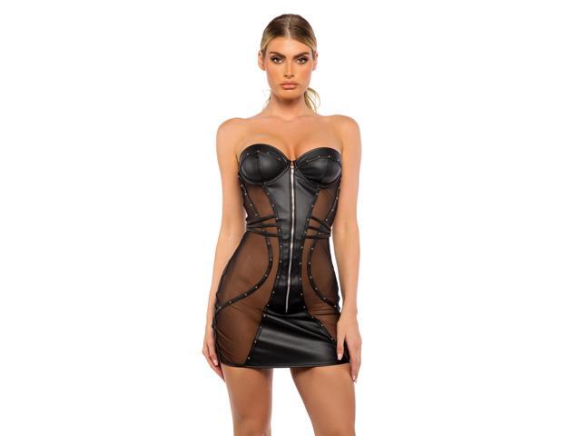 Click here for Roma Costume Lust & Leather Dress  black  L prices