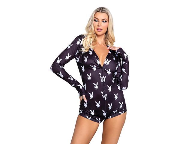 Click here for Roma Costume Play Slumber Bunny Romper  Black/Whit... prices