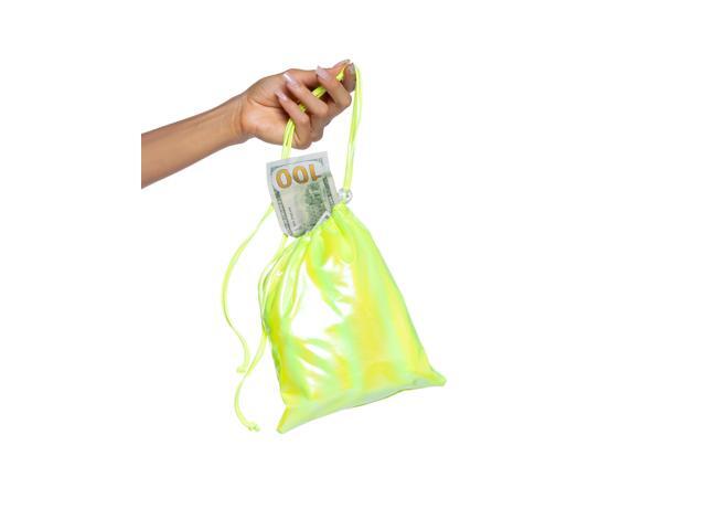 Click here for Roma Costume Metallic Iridescent Money Bag  Neon Y... prices