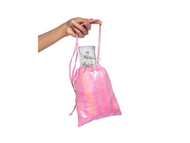 Click here for Roma Costume Metallic Iridescent Money Bag  Pink... prices