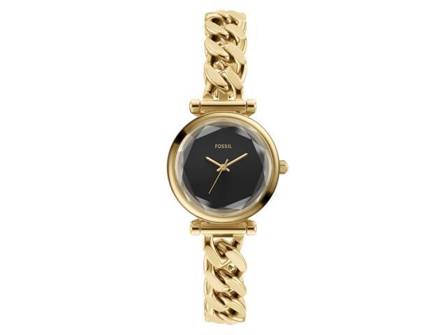 Fossil Womens Carlie Three-Hand Gold-Tone Stainless Steel Watch  28mm - Gold-Tone