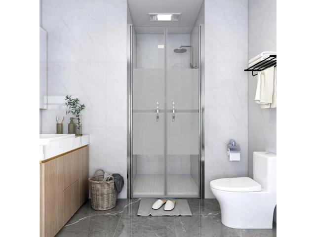 Click here for vidaXL Shower Door Half Frosted ESG 28x74.8 prices