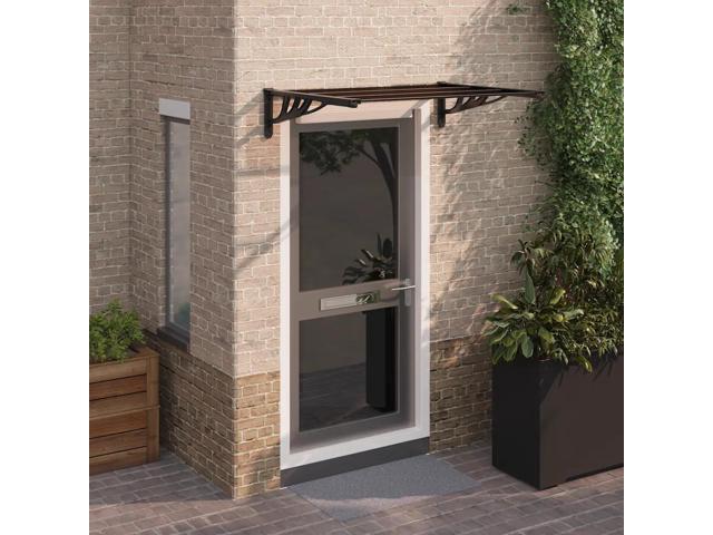 Click here for vidaXL Door Canopy Black Polycarbonate Medium Dura... prices