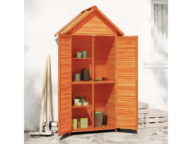 Click here for vidaXL Garden Tool Shed Brown Solid pine wood 35.0... prices