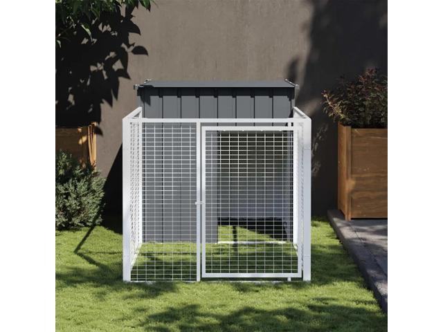 Click here for vidaXL Dog House Anthracite Galvanized Steel 43.3... prices
