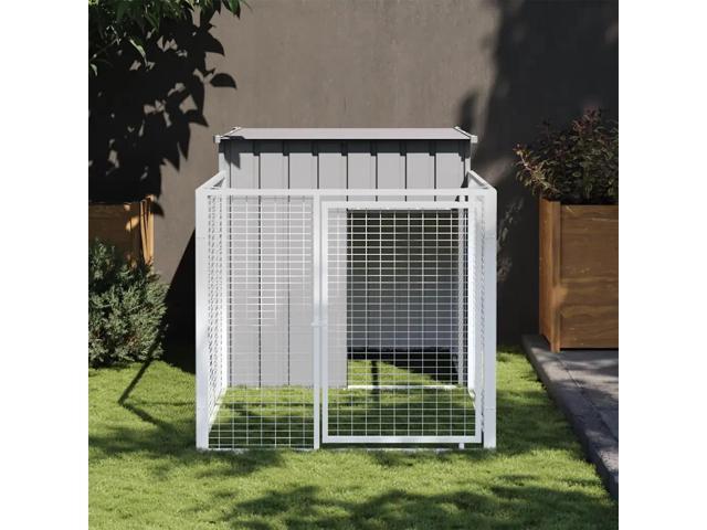 Click here for vidaXL Dog House Light grey Galvanized steel 43.3... prices