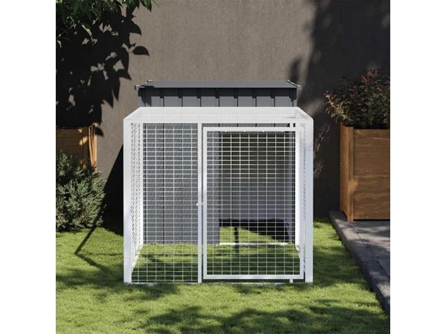 Click here for vidaXL Chicken Cage Anthracite Galvanized Steel La... prices