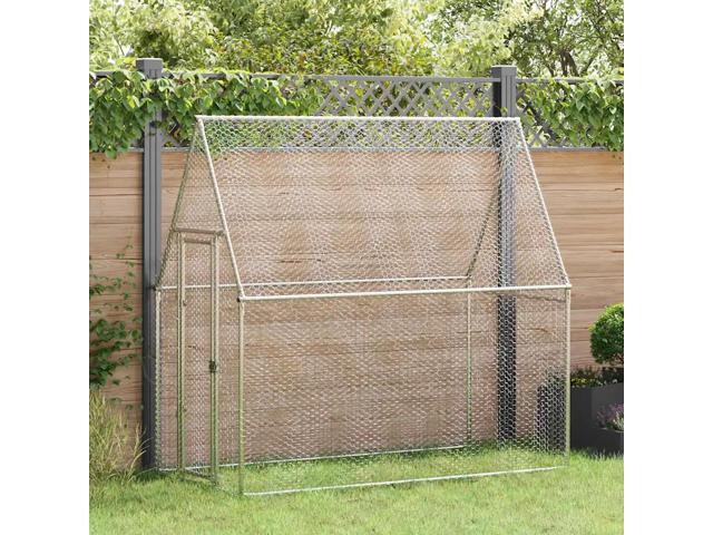 Click here for vidaXL Chicken Cage Silver Galvanized steel 78.7 x... prices