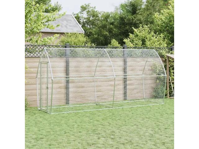 Click here for vidaXL Chicken Cage Silver Galvanized steel Spacio... prices