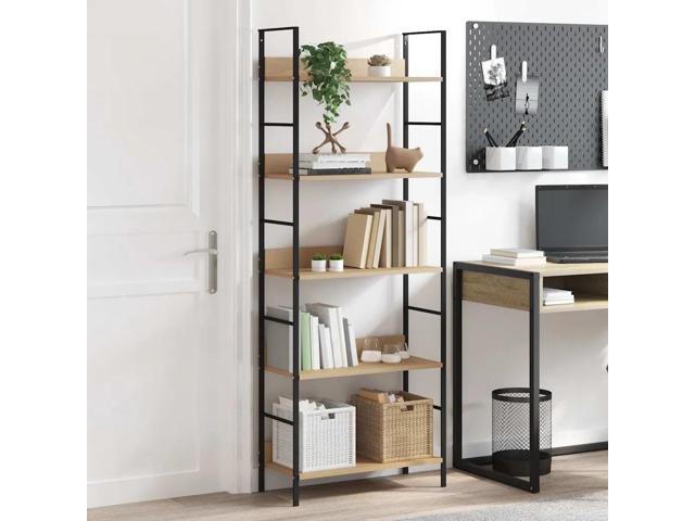 Click here for vidaXL Shelf Cabinet Oak and Black Engineered Wood... prices