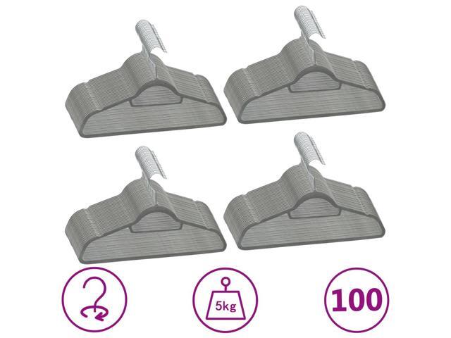 Click here for vidaXL Hanger Set of 100 Grey ABC plastic  zinc al... prices