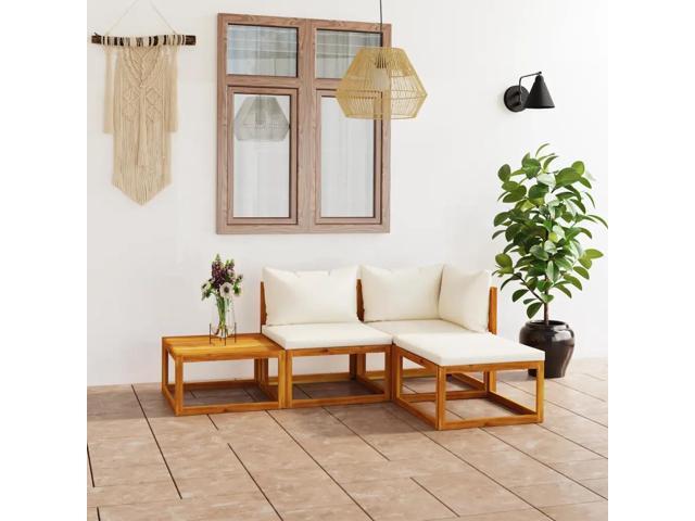 Click here for vidaXL Garden Lounge Set Cream  Natural Wood prices