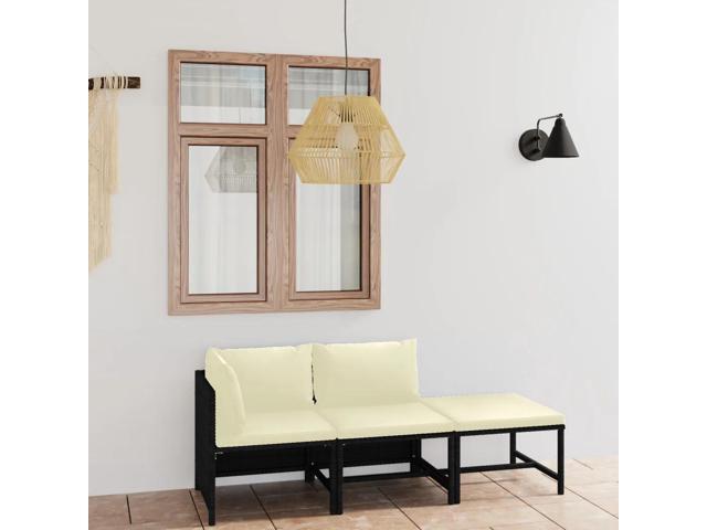 Click here for vidaXL Garden Lounge Set Black  Cream White prices